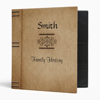 Vintage Book Cover Family History Binder | Zazzle