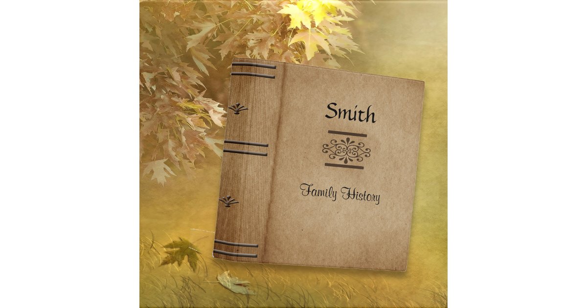 Vintage Book Cover Family History Binder | Zazzle