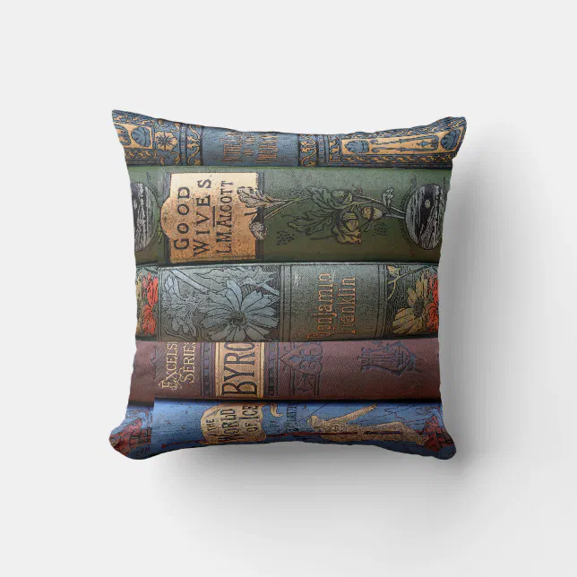 Vintage Book Library Collection Cushion | Zazzle