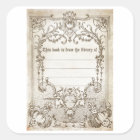Old Books Library Personalized Bookplate Stickers | Zazzle.com