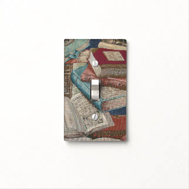 Vintage Books Background Light Switch Cover | Zazzle