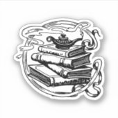 Vintage Books Literature Sticker | Zazzle
