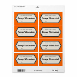 Vintage Border Home Canning Jar Label Template | Zazzle