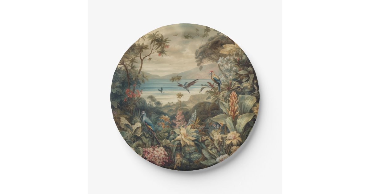 Vintage Botanical Art | Luxury Designer Paper Plates | Zazzle