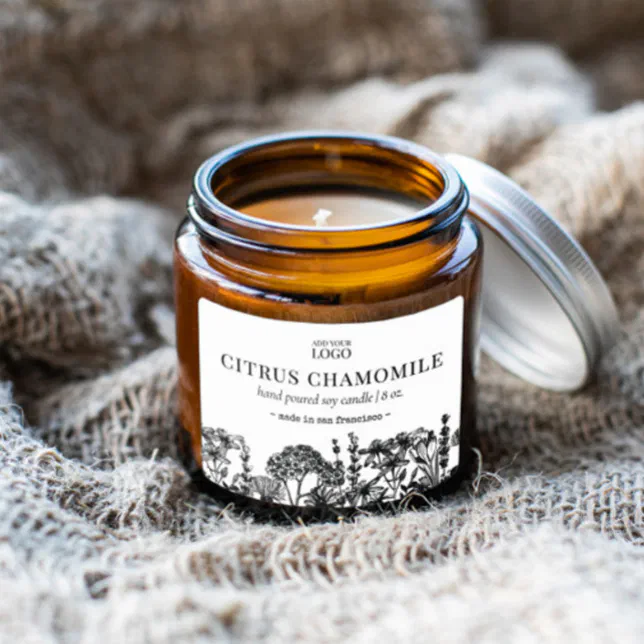 Vintage Botanical Candle or Bath Product Label | Zazzle