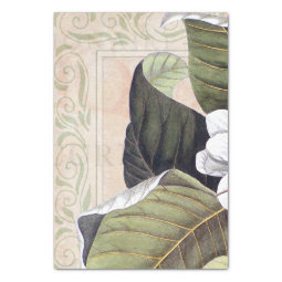 Vintage Botanical Collage with White Magnolia Tissue Paper | Zazzle