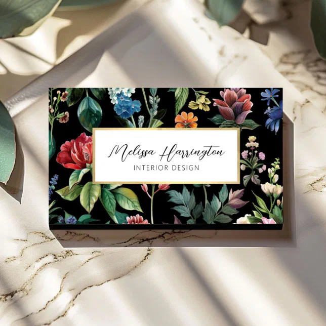 Vintage Botanical Elegance Designer Business Card | Zazzle