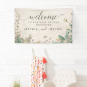Vintage Botanical Vinyl Welcome Banner | Zazzle