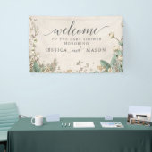Vintage Botanical Vinyl Welcome Banner | Zazzle
