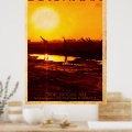 Vintage Botswana Africa Travel Poster | Zazzle