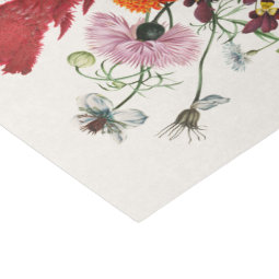 Vintage Bouquet Custom Name Tissue Paper | Zazzle