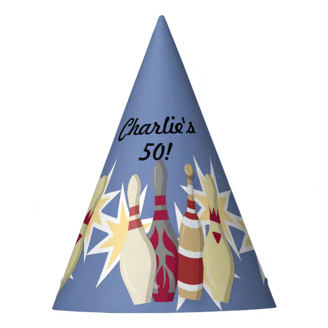 Vintage Bowling Themed Party Hat | Zazzle