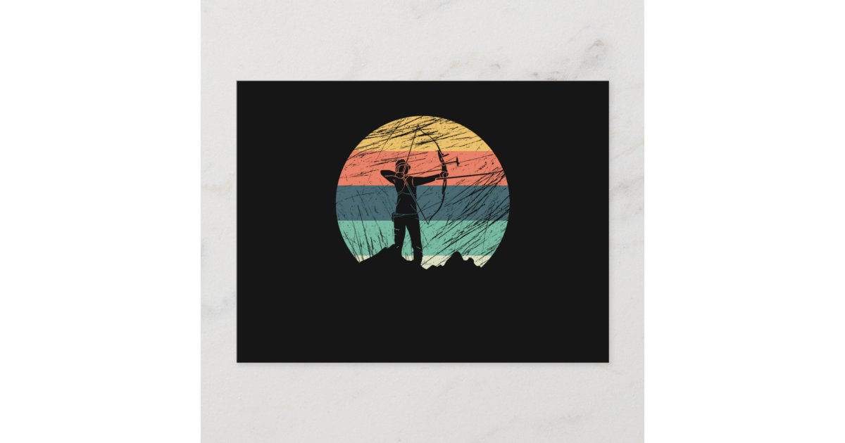 Vintage Bowman Retro Archery ow Arrow Archer Gift Postcard | Zazzle