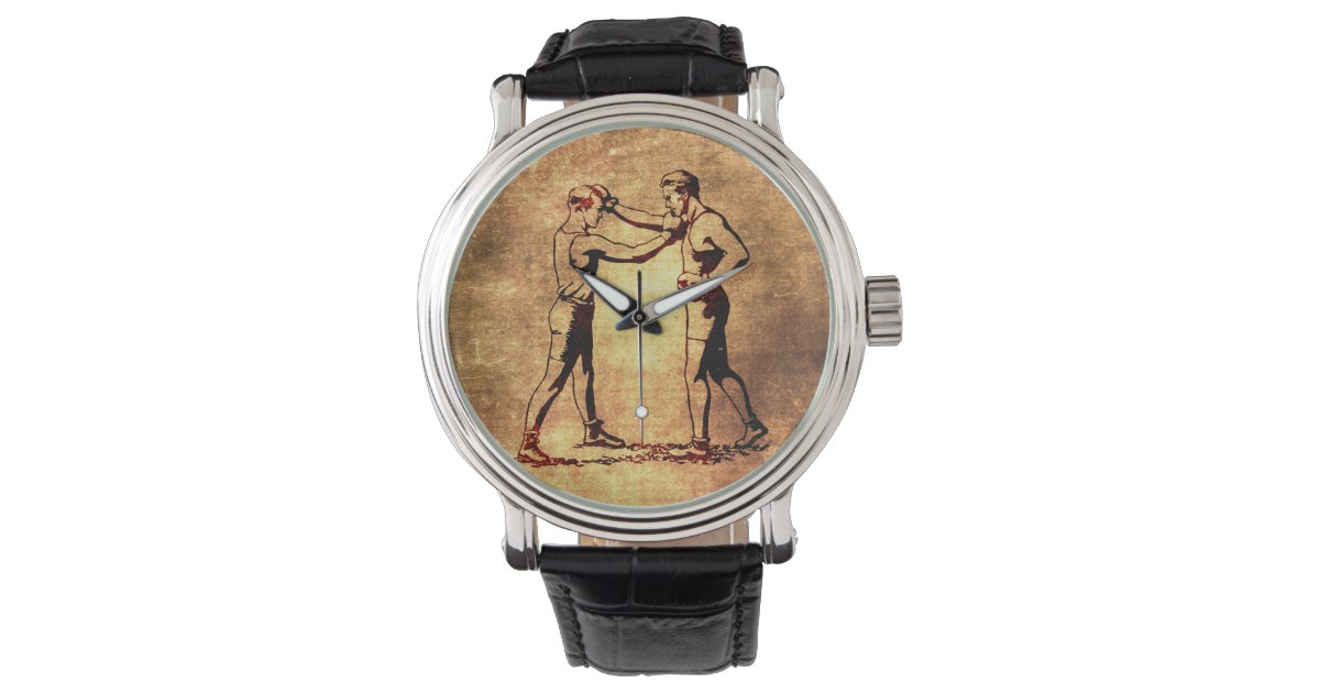 Vintage boxing men watch | Zazzle