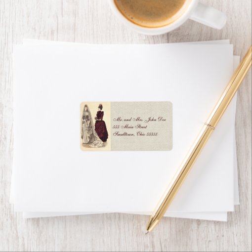 Vintage Bridal Wedding Women Label | Zazzle