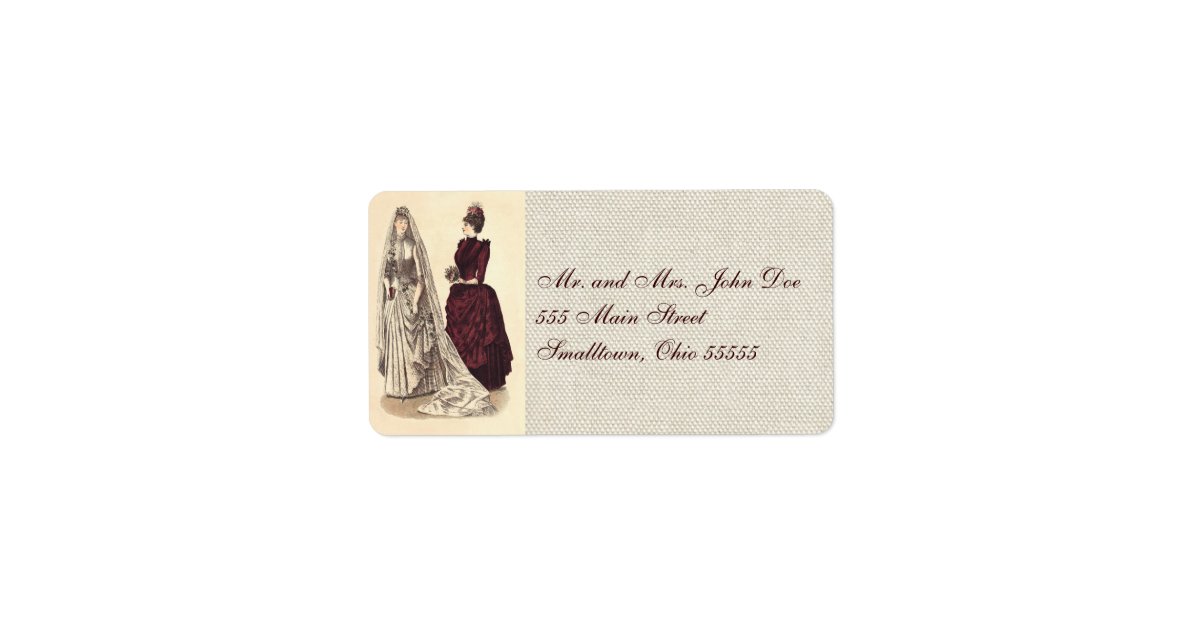 Vintage Bridal Wedding Women Label | Zazzle