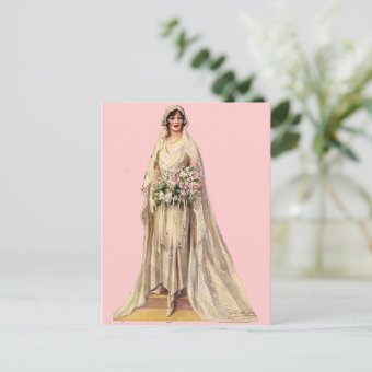 Vintage Bride Postcard | Zazzle