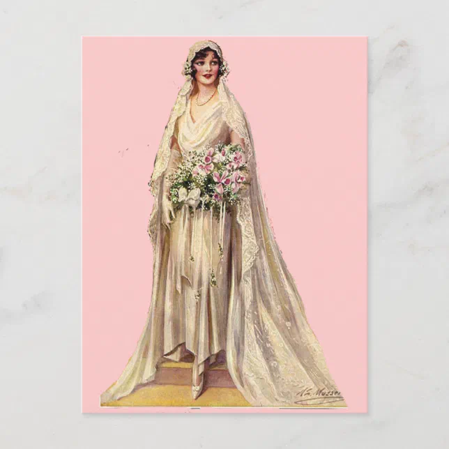 Vintage Bride Postcard | Zazzle