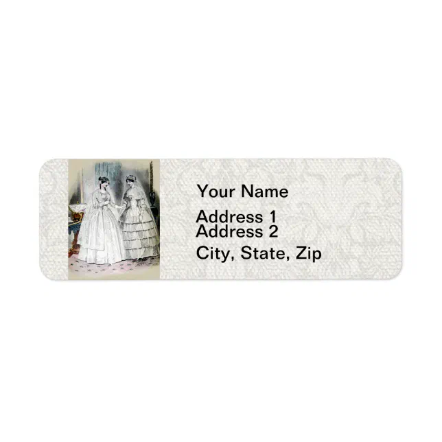 Vintage Bride Wedding Dress Label | Zazzle
