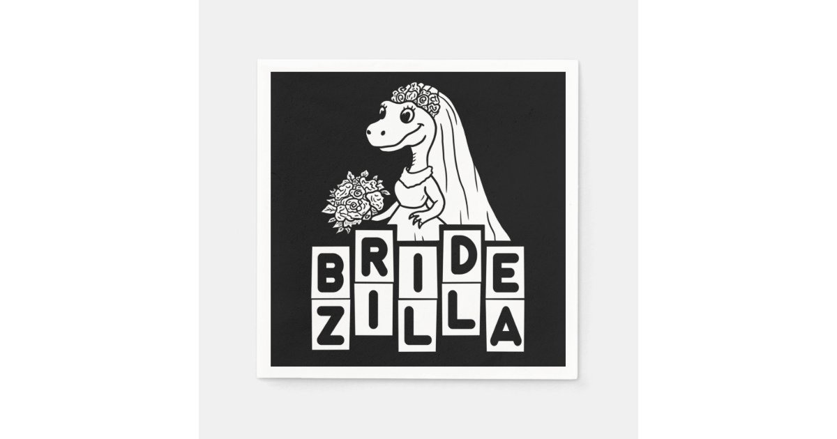 Vintage Bridezilla Wedding Bachelorette Napkins | Zazzle