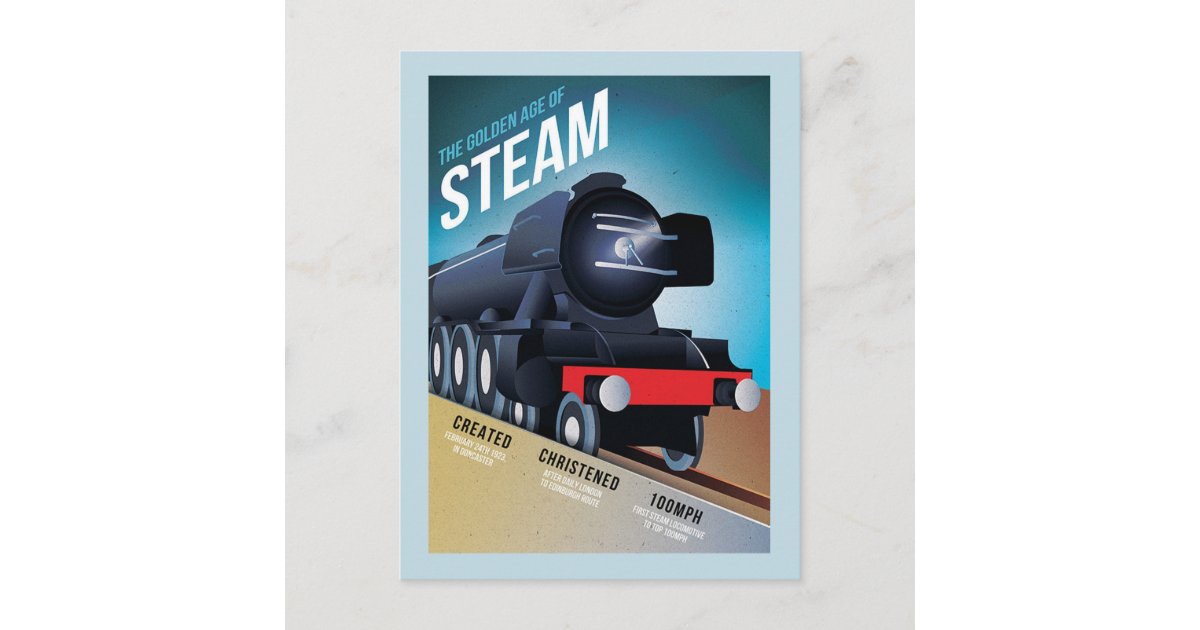 Vintage British Steam Locomotive Postcard | Zazzle