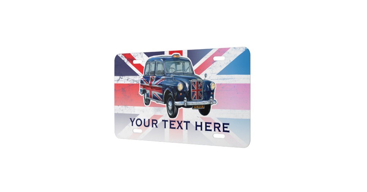 Vintage British Taxicab License Plate | Zazzle