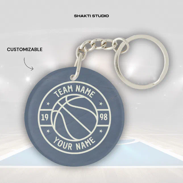 Vintage Brother's Basketball Player Keychain | Zazzle