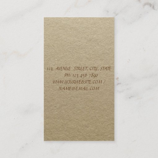 Vintage Brown Kraft Paper Business Card | Zazzle