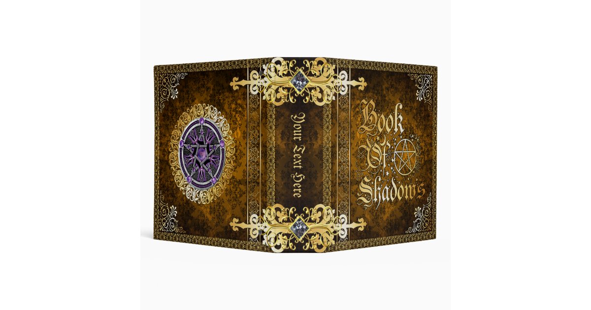 Vintage Brown Medieval Witchcraft Book Of Shadows 3 Ring Binder | Zazzle
