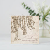 Vintage Brown Willow Tree Wedding Invitation | Zazzle