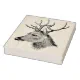 Vintage Buck Head Facing Left Rubber Art Stamp | Zazzle