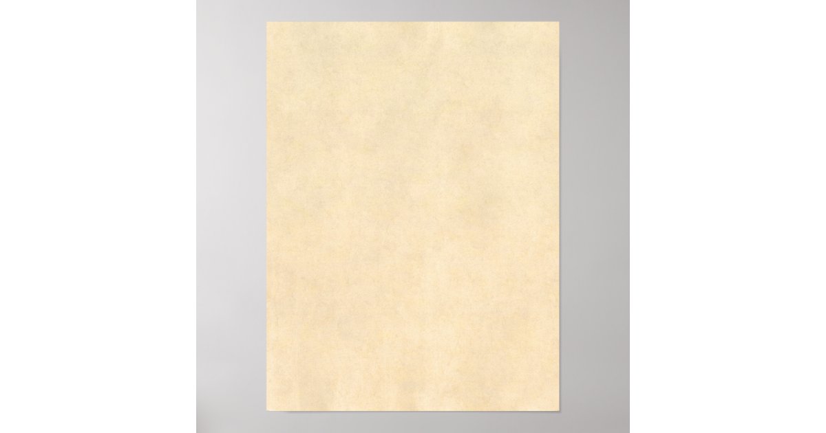 Vintage Buckskin Tan Leather Parchment Template Poster | Zazzle