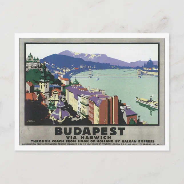 Vintage Budapest Hungary Postcard | Zazzle