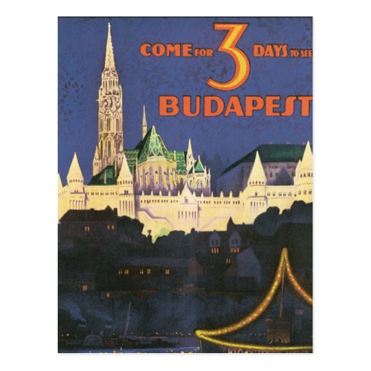 Vintage Budapest Postcard | Zazzle.com