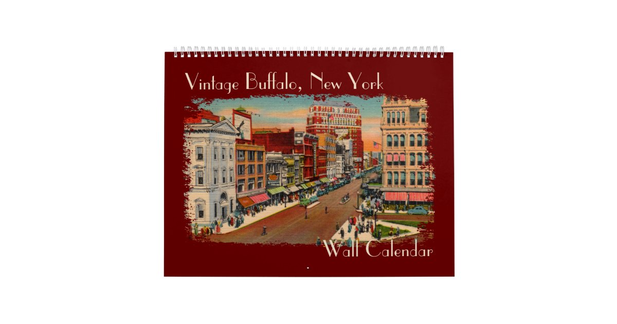 Vintage Buffalo, NY Wall Calendar | Zazzle
