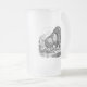 Vintage Buffalo Retro Bison Animal Illustration Frosted Glass Beer Mug ...