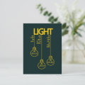 Vintage Bulbs Biblical Light Postcard | Zazzle