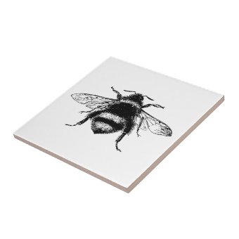 Vintage Bumble bee Ceramic Tile | Zazzle