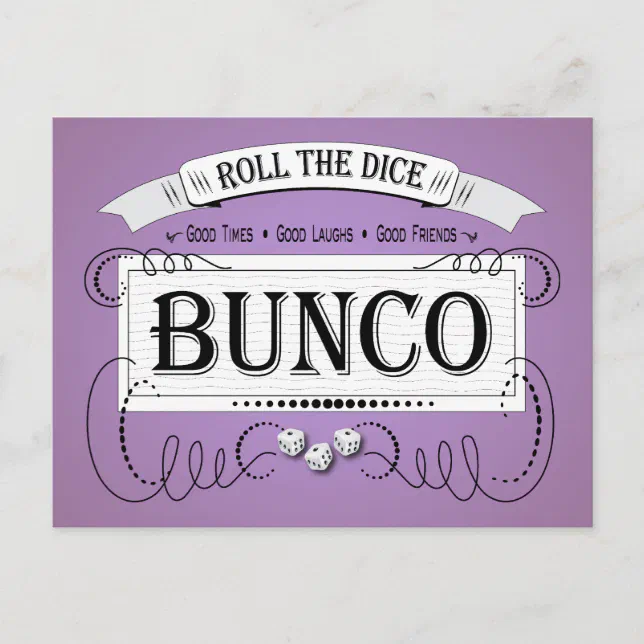 Vintage Bunco Design Postcard | Zazzle