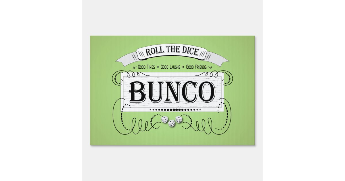 Vintage Bunco Design Yard Sign | Zazzle