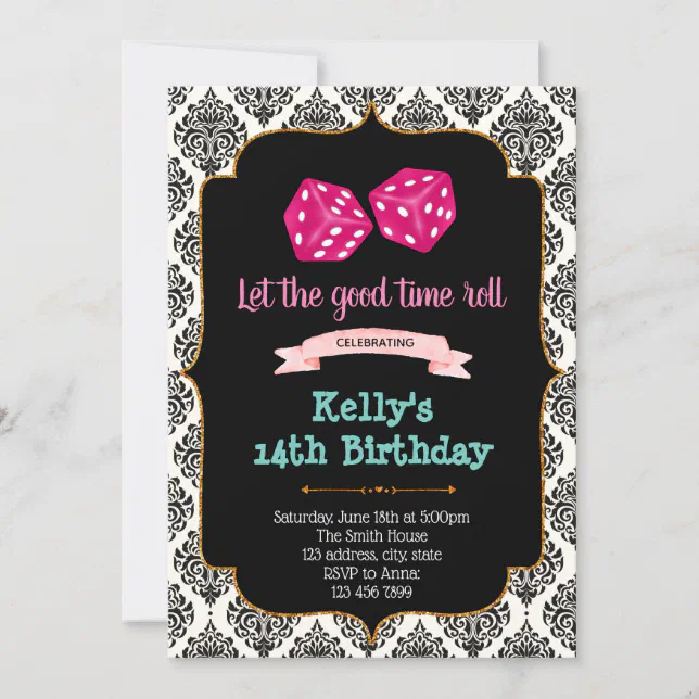 Vintage bunco night party invitation | Zazzle