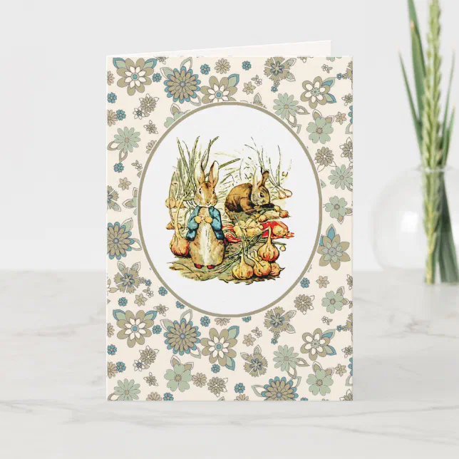 Vintage Bunnies. Easter Cards | Zazzle