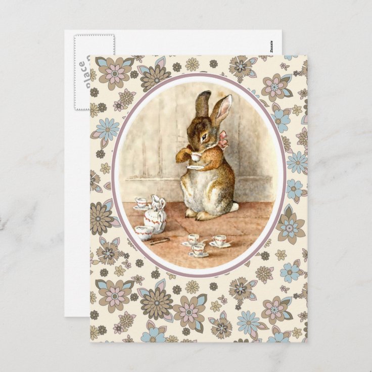 Vintage Bunny. Easter Postcards | Zazzle