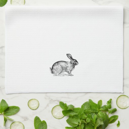Vintage Bunny Rabbit Kitchen Towels | Zazzle