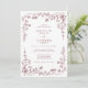 Vintage Burgundy Red French Floral Wedding Photo Invitation | Zazzle