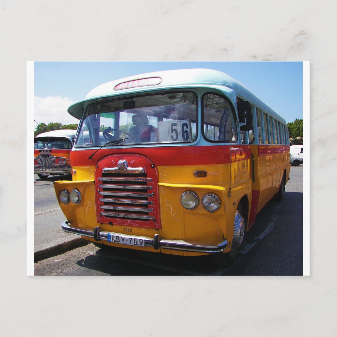 Vintage bus postcard | Zazzle