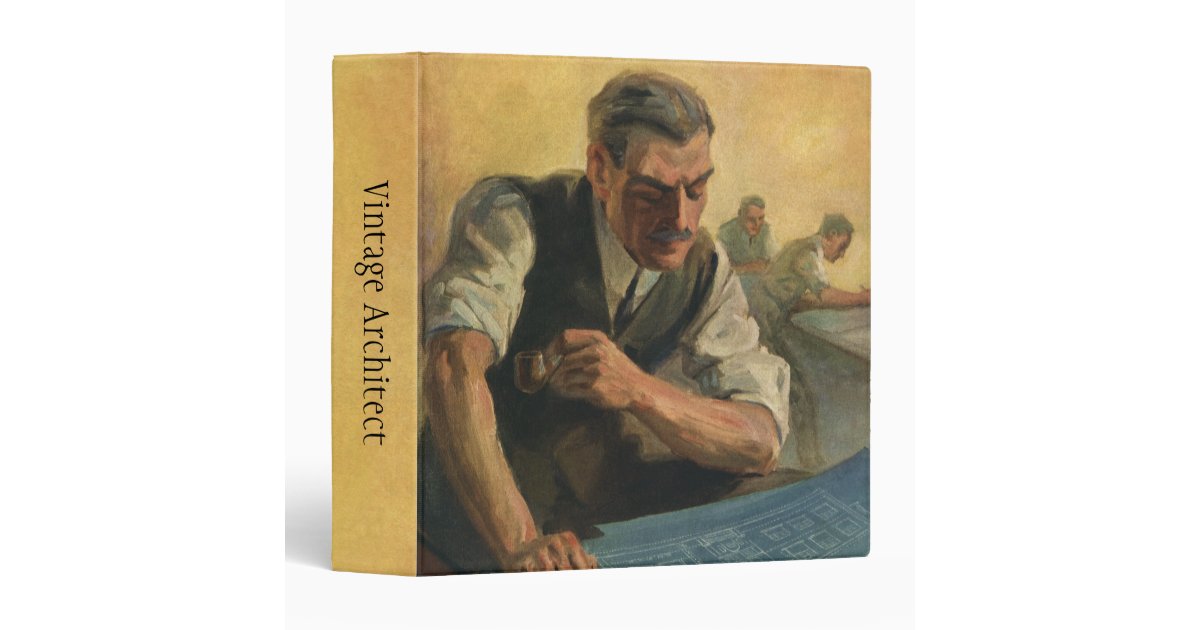 Vintage Business Architect and Building Blueprints 3 Ring Binder | Zazzle