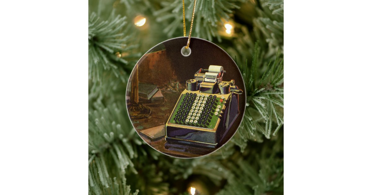 Vintage Business Comptometer Accounting Calculator Ceramic Ornament ...