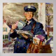 Vintage Business, Mailman Delivering Mail Letters Poster | Zazzle