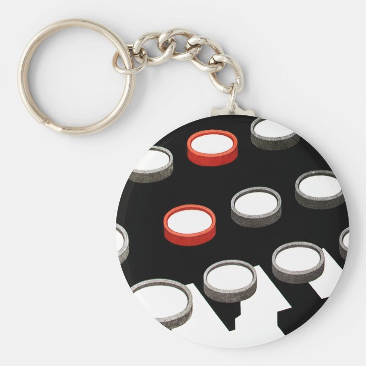 Vintage Business Old Fashioned Typewriter Keyboard Keychain | Zazzle